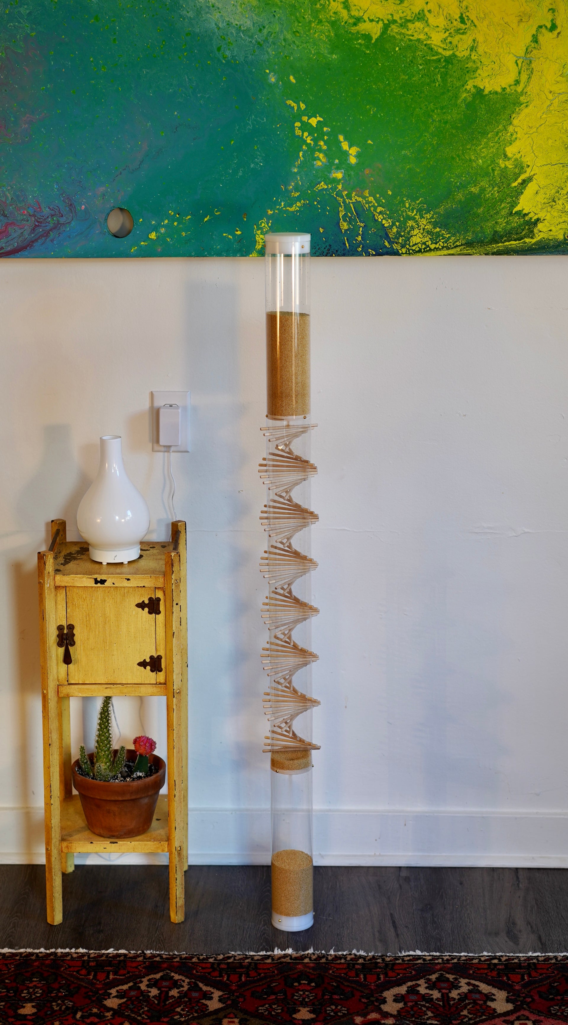 Large Spiral Sounds® Rainstick – Amaranth – Gentle Sound – Rainstick Dreams